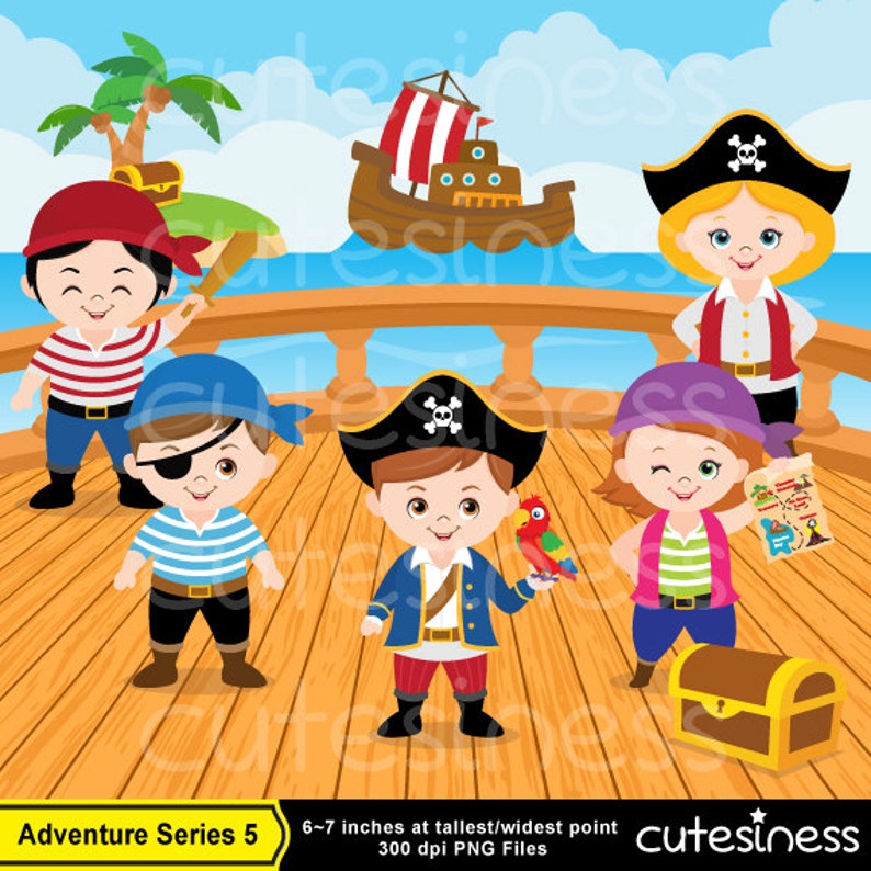 Pirate Clipart, Pirate Graphic, COMMERCIAL USE, Pirate Party, Pirate ...