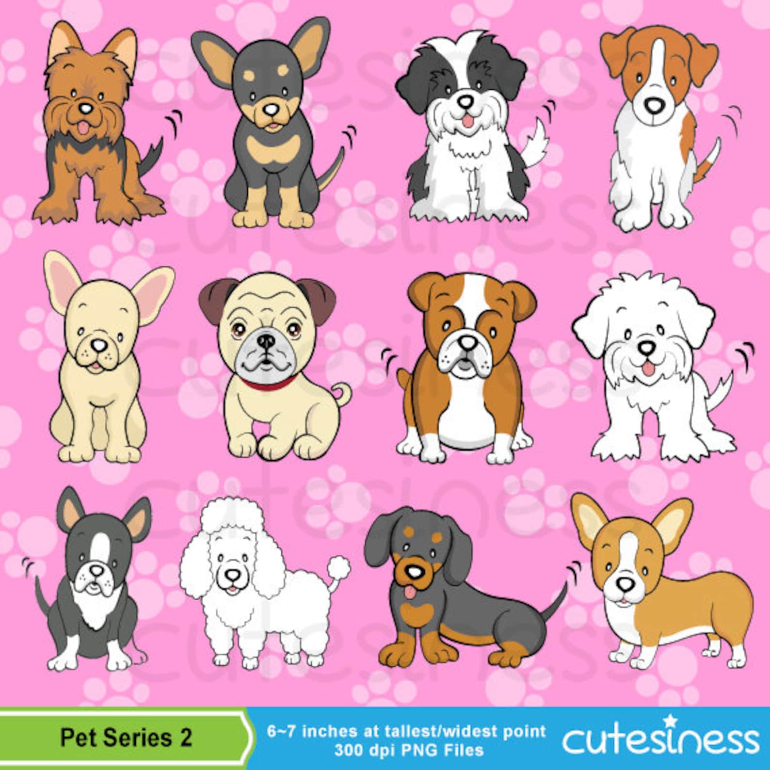 Dog Clipart Clip Art Puppy Clipart Clip Art Commercial and - Etsy