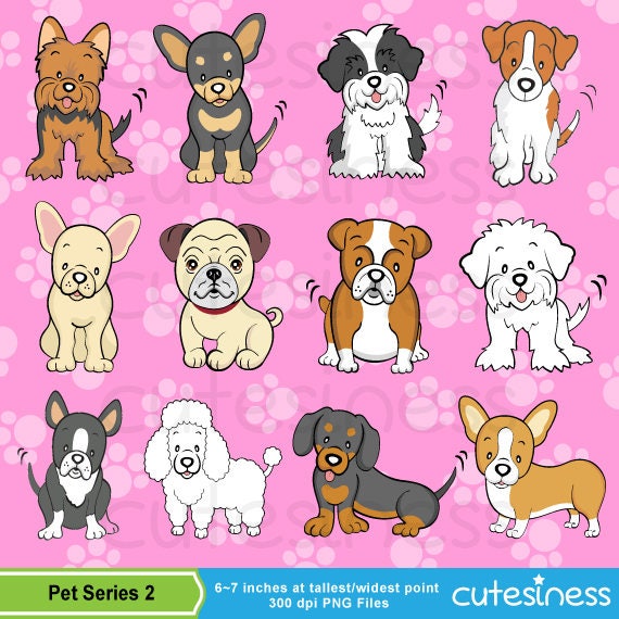 Dog Clipart Clip Art Puppy Clipart Clip Art Commercial and | Etsy Canada