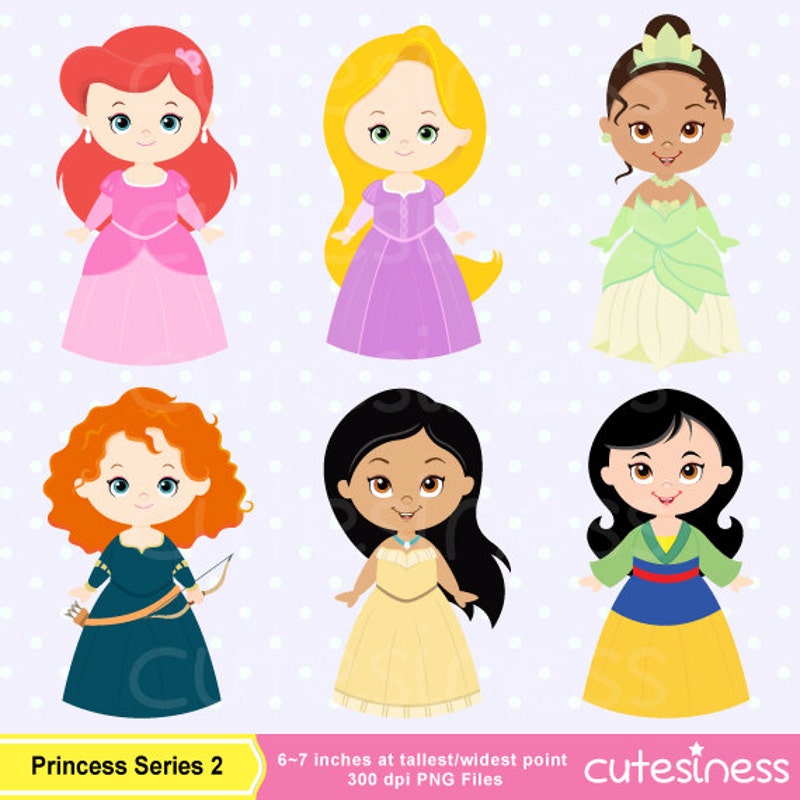 Princess Clipart - Etsy
