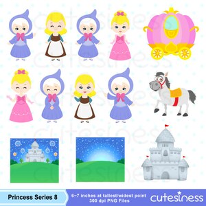Princess Clipart, Fairytale Princess, Digital Clipart - Etsy