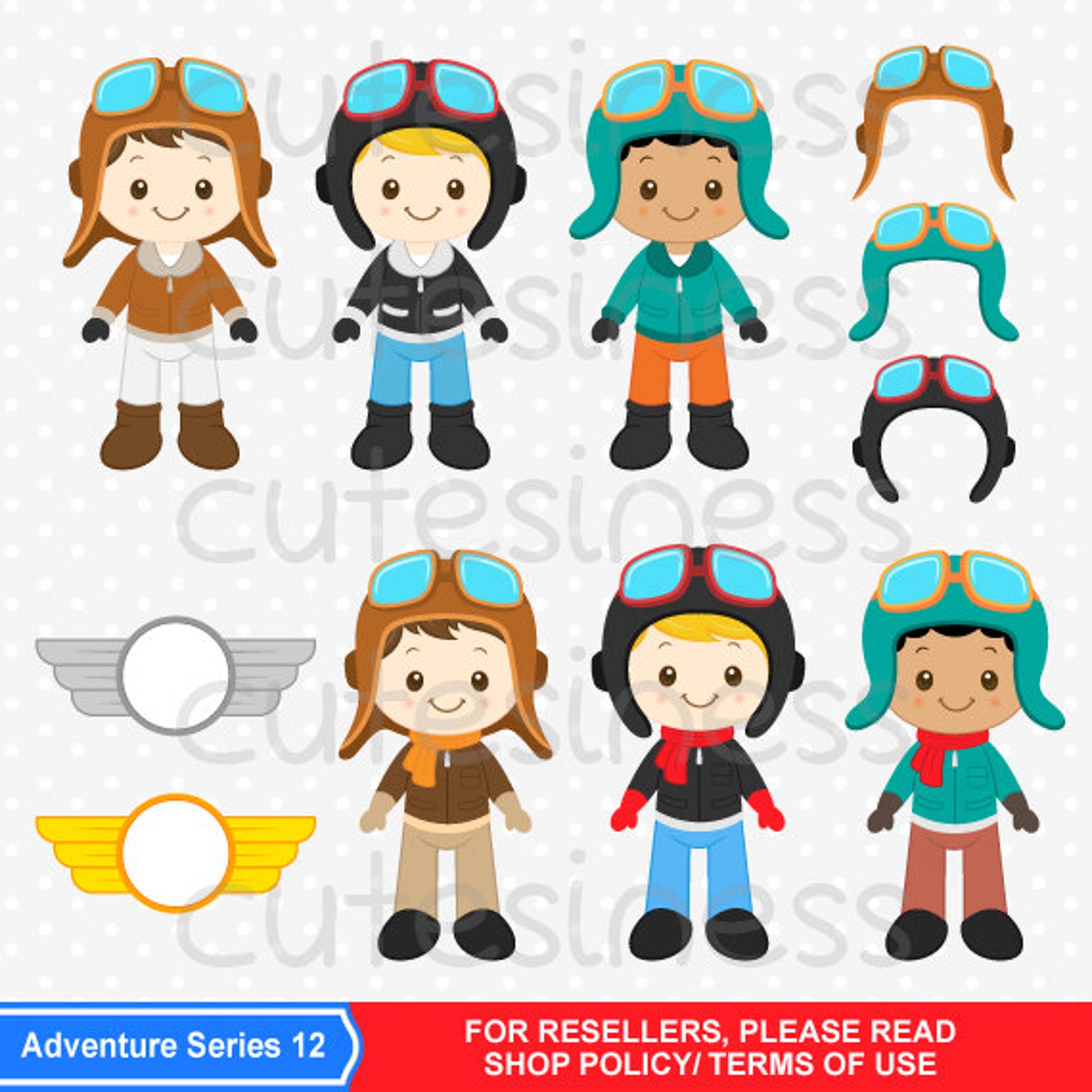 Pilot Clipart, Pilot Clip Art, Airplane Clipart, Aviator Clipart - Etsy