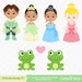 The Frog Prince Digital Clipart, Priness Clipart, Tiana Clipart, Frog ...