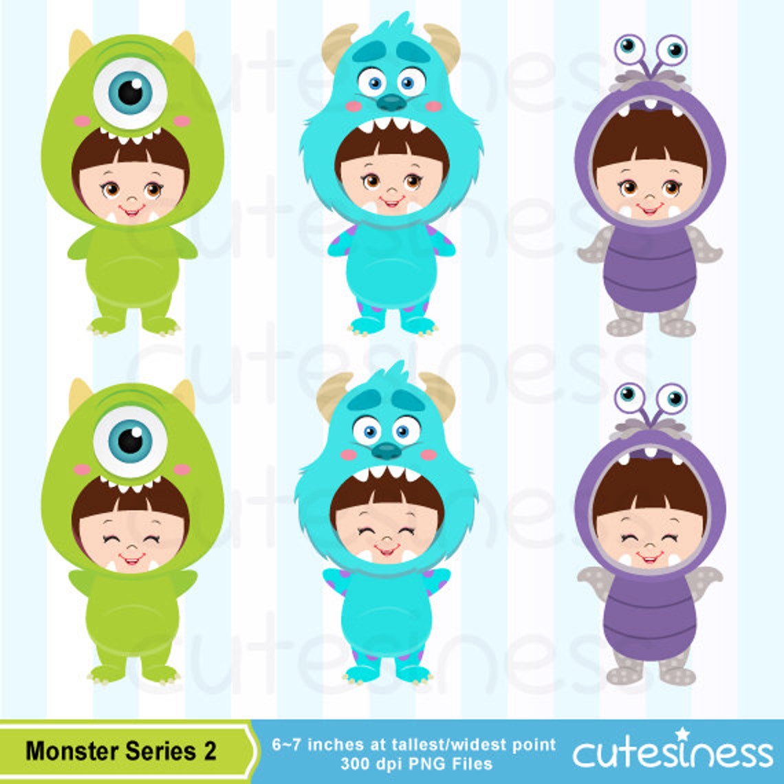 Monster Digital Clipart Monster Clipart Monster Clip Art | Etsy
