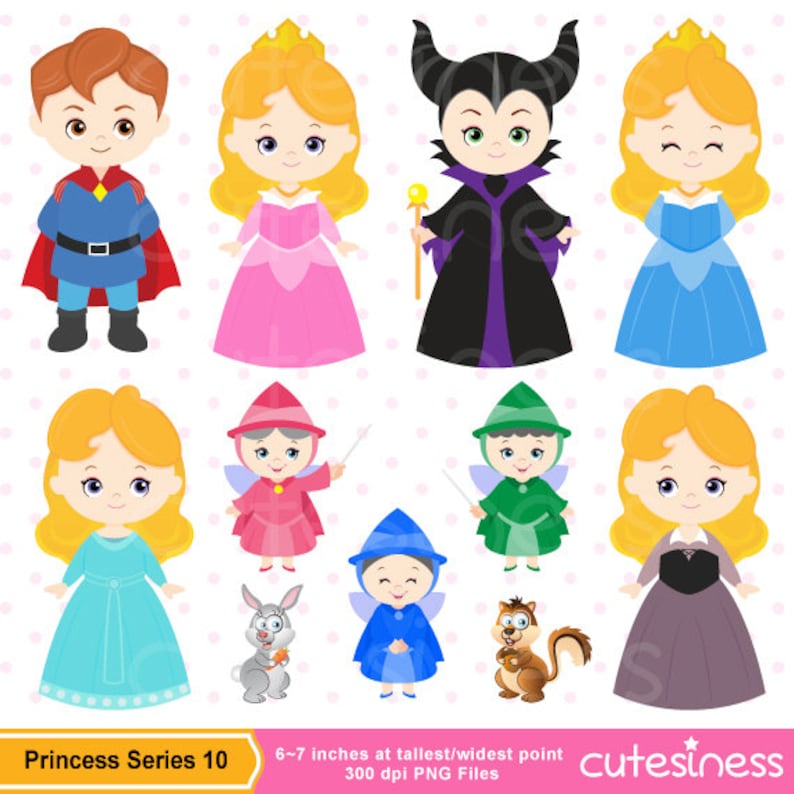Princess Digital Clipart, Princess Clipart, Princess Clip Art, Sleeping ...