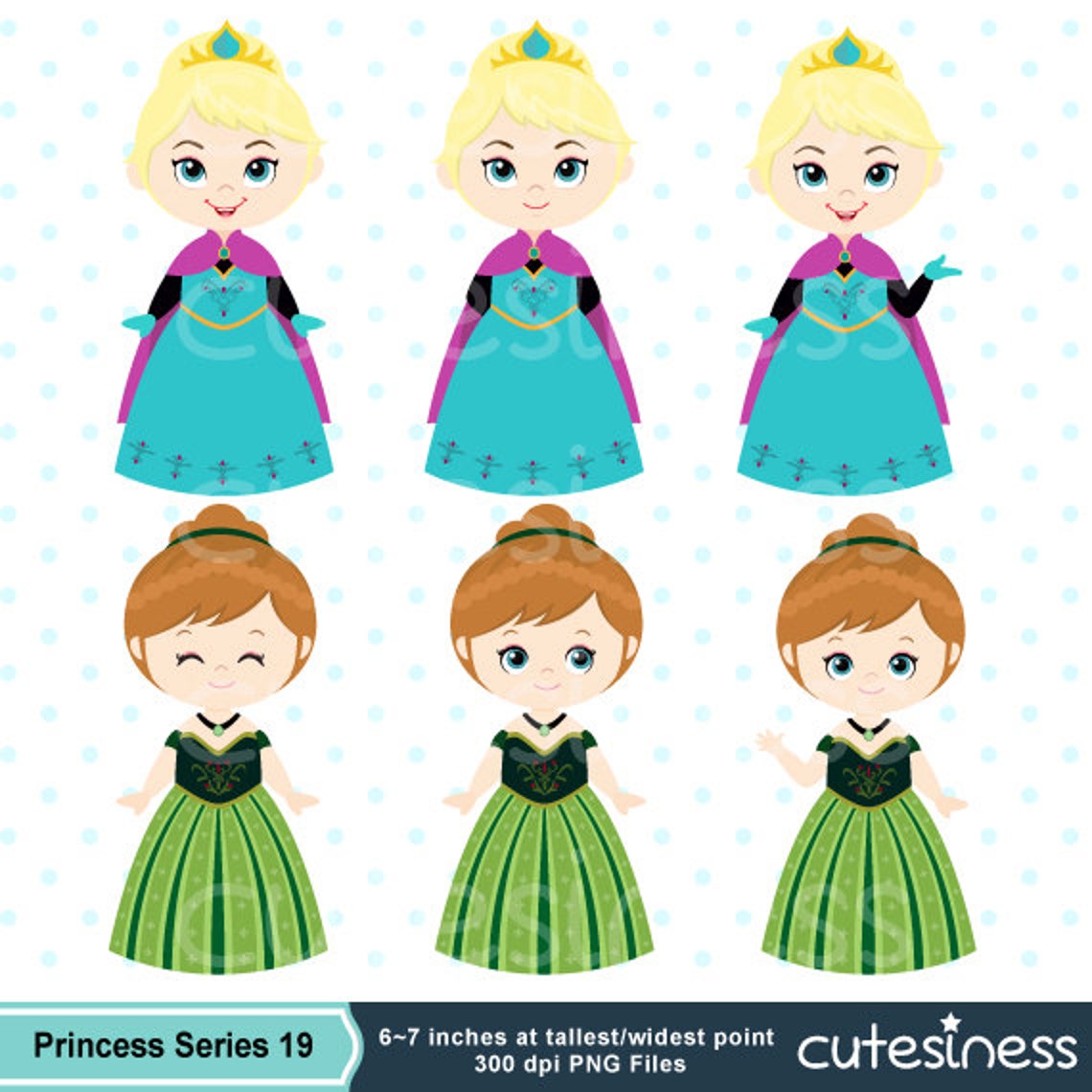 Instant Download Snow Princess Clipart Clipart Snow Princess - Etsy