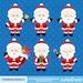 Christmas Clipart Set - Clip Art Set of Santa, Wreath, Holly, Presents ...