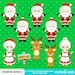 Christmas Clipart,christmas Digital Papers,christmas Clip Art,santa ...