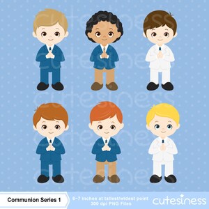 Boys First Communion Digital Clip Art, First Communion Clip Art, First ...