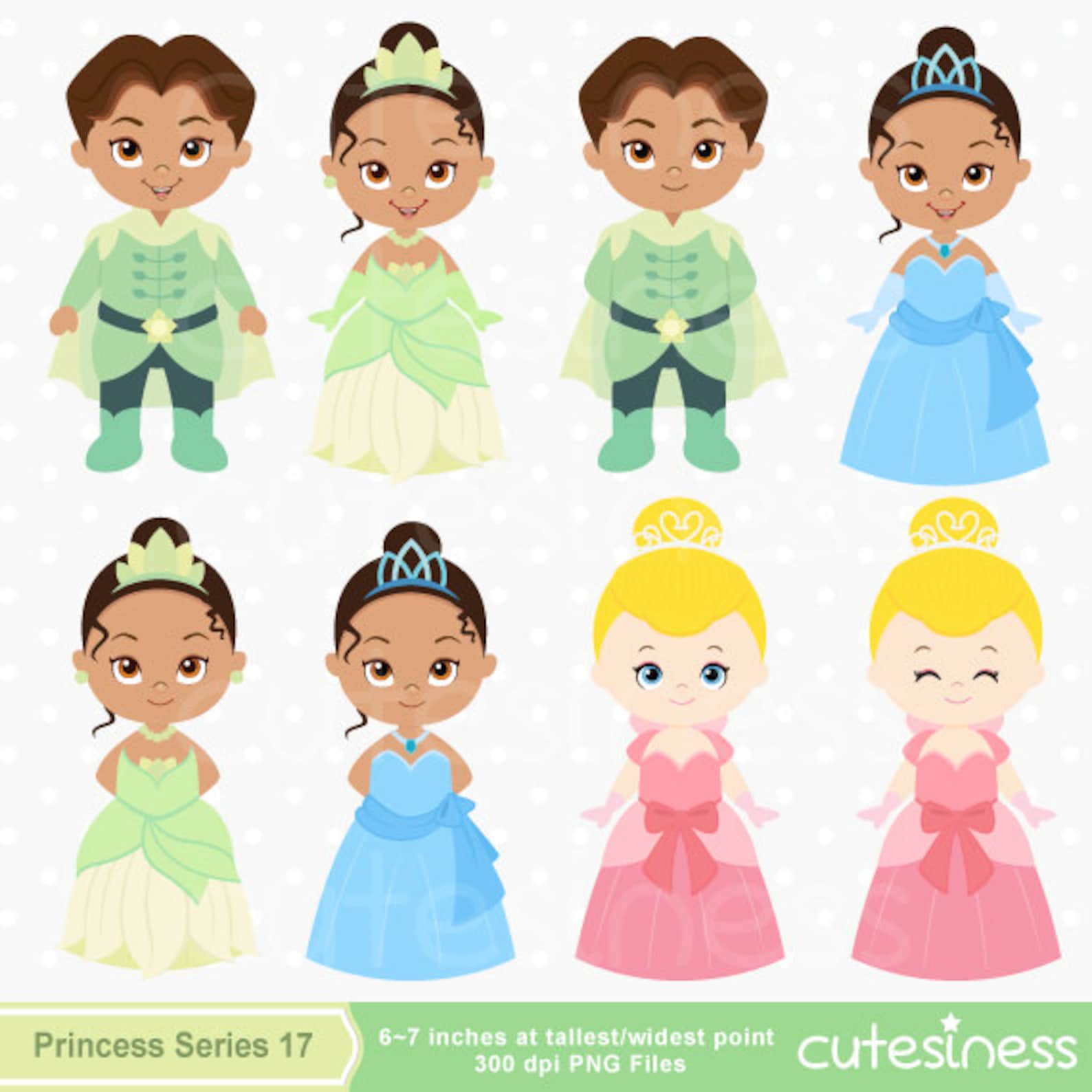 The Frog Prince Digital Clipart Priness Clipart Tiana - Etsy