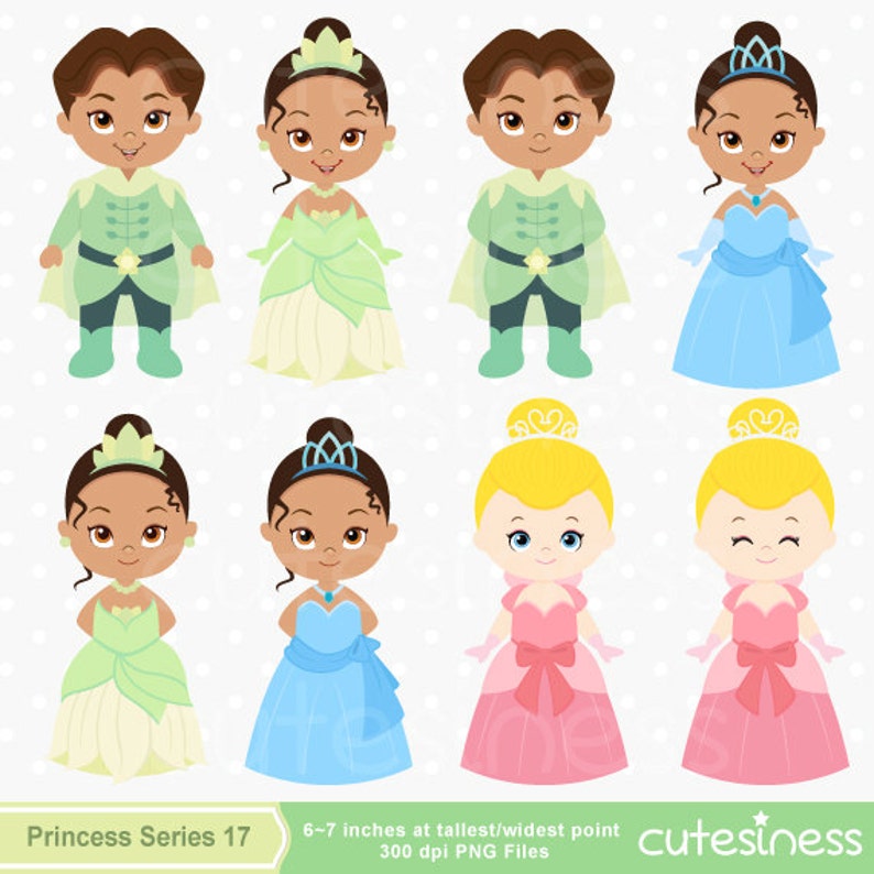 The Frog Prince Digital Clipart, Priness Clipart, Tiana Clipart, Frog ...