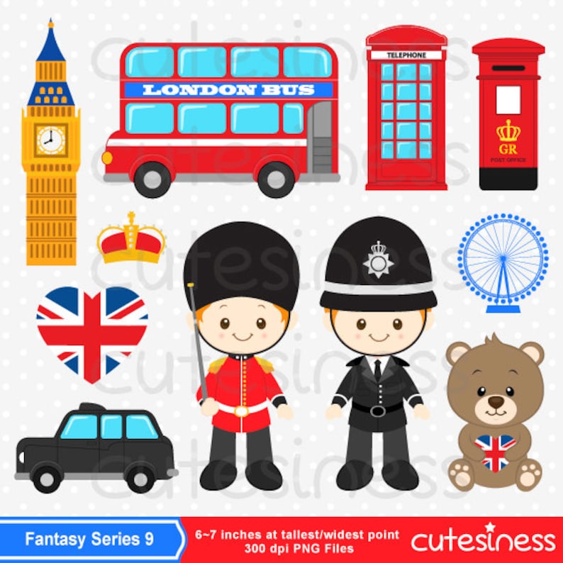 London Clipart British Clipart England Clipart - Etsy Canada
