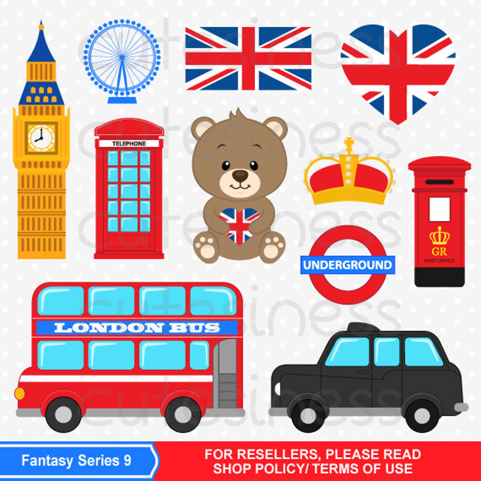 London Clipart British Clipart England Clipart | Etsy Canada