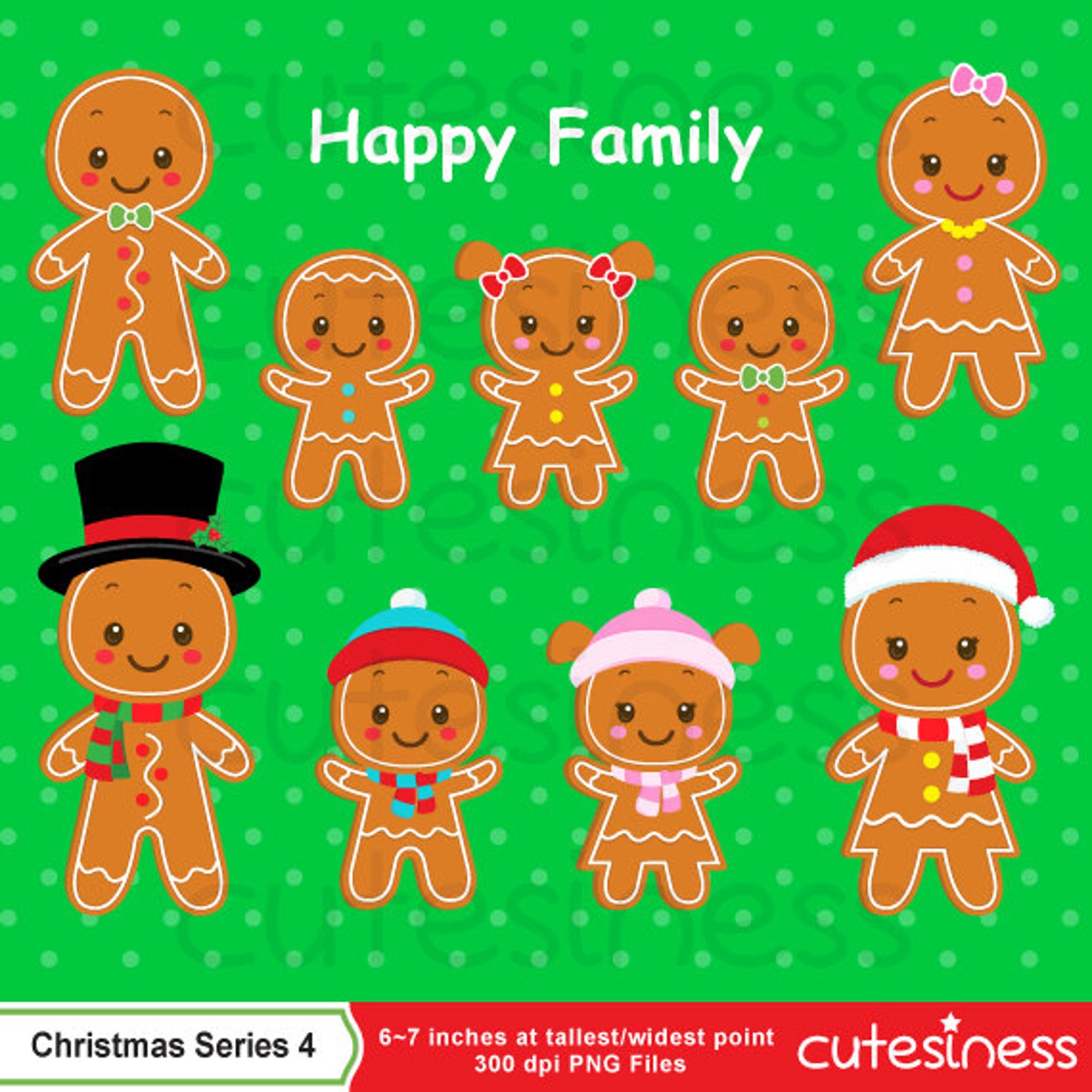 Gingerbread Clipart Gingerbread Graphics COMMERCIAL USE - Etsy