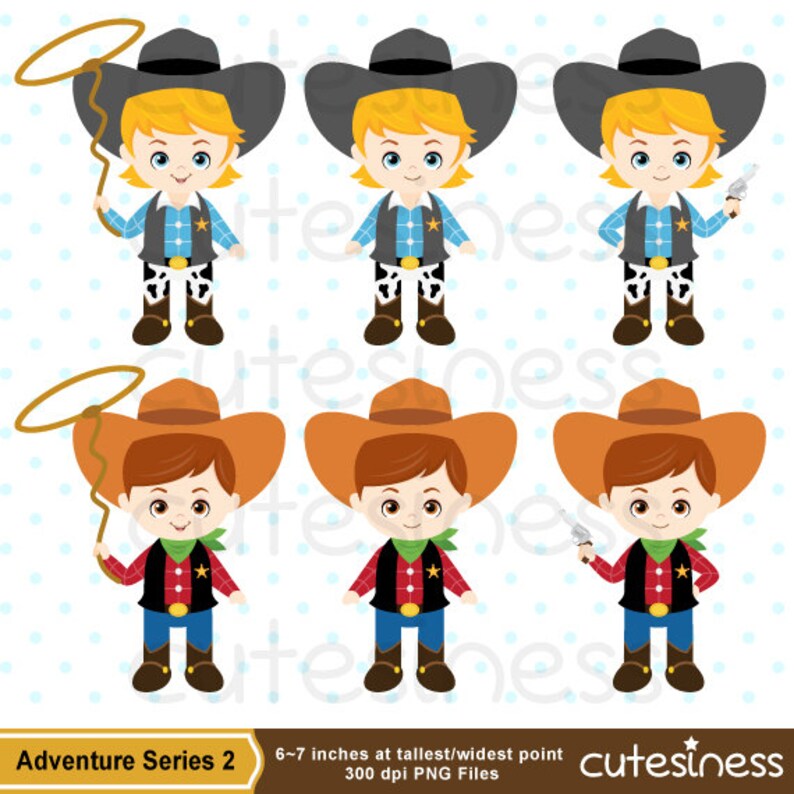 Cowboys Clipart PNG Images Digital Western Cowboy Clip Art - Etsy France