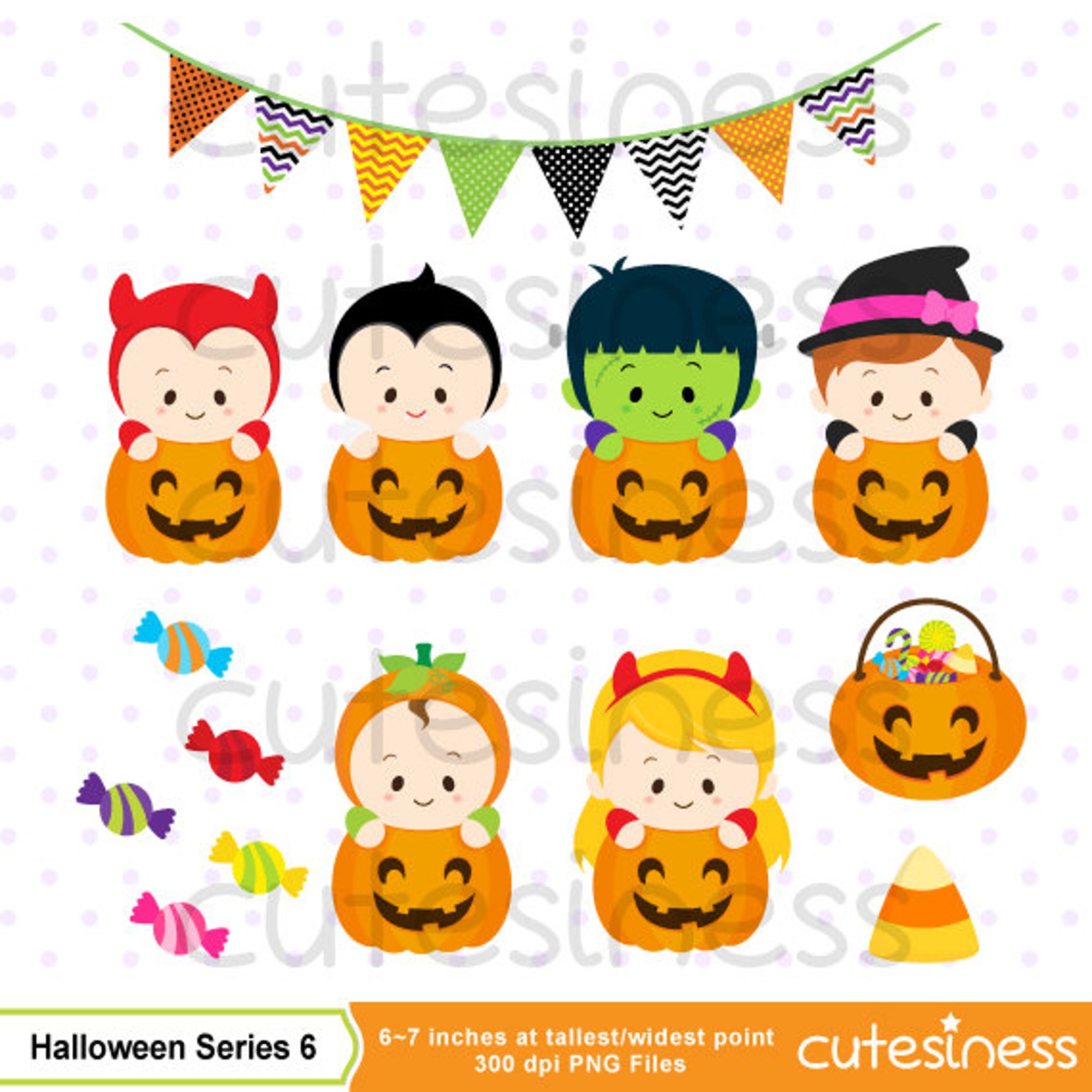 Halloween Baby Clipart, Halloweeb Baby Clip Art, HALLOWEEN Digital ...