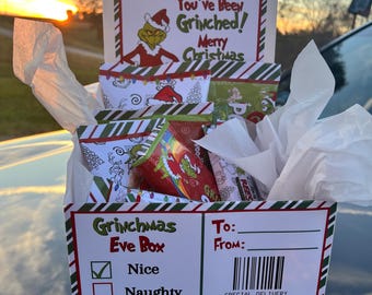 Grinchmas Eve Snack Boxes, Grinchmas Eve Box, Christmas Eve Box ...