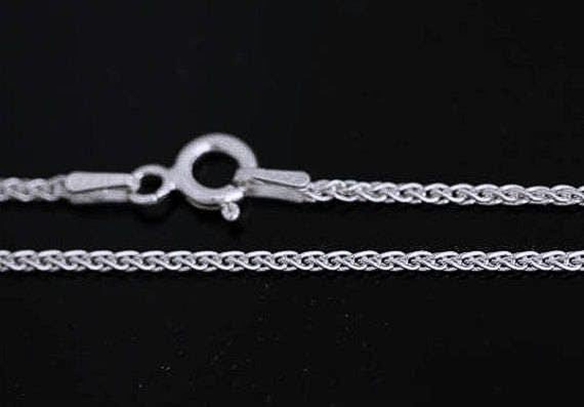 Sterling Silver Spiga Chain, Width 1.5 Mm. CROSS Not Included. Solid ...