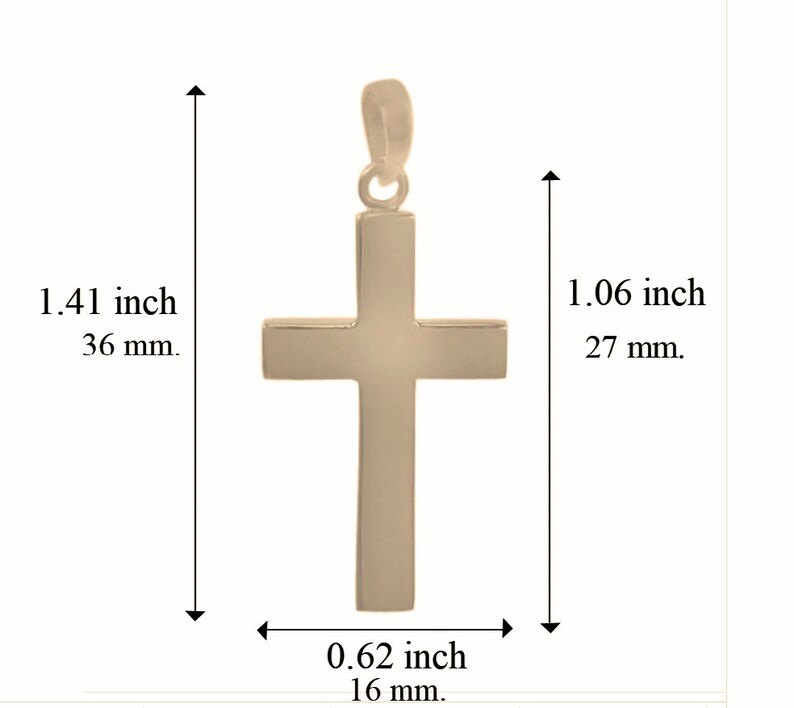 Engraved Gold Cross Necklace. 14k Thick Gold Layer Customized Gift Gold ...