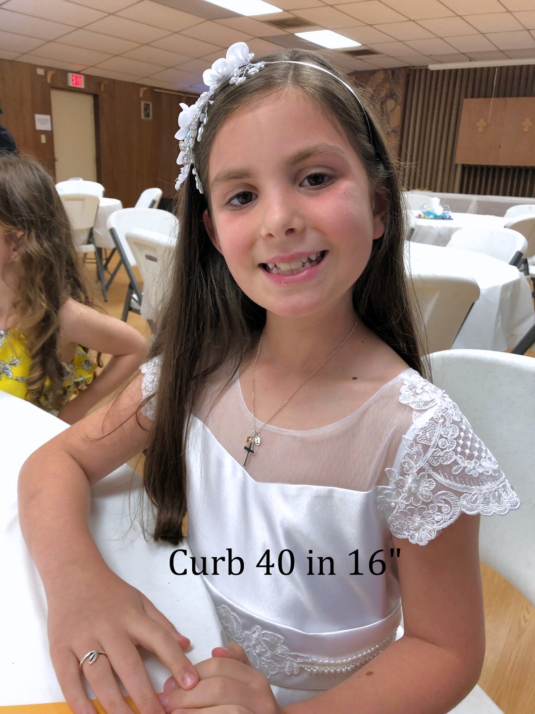 925 Sterling Silver Children's Chain Cross Necklace, First Communion ...