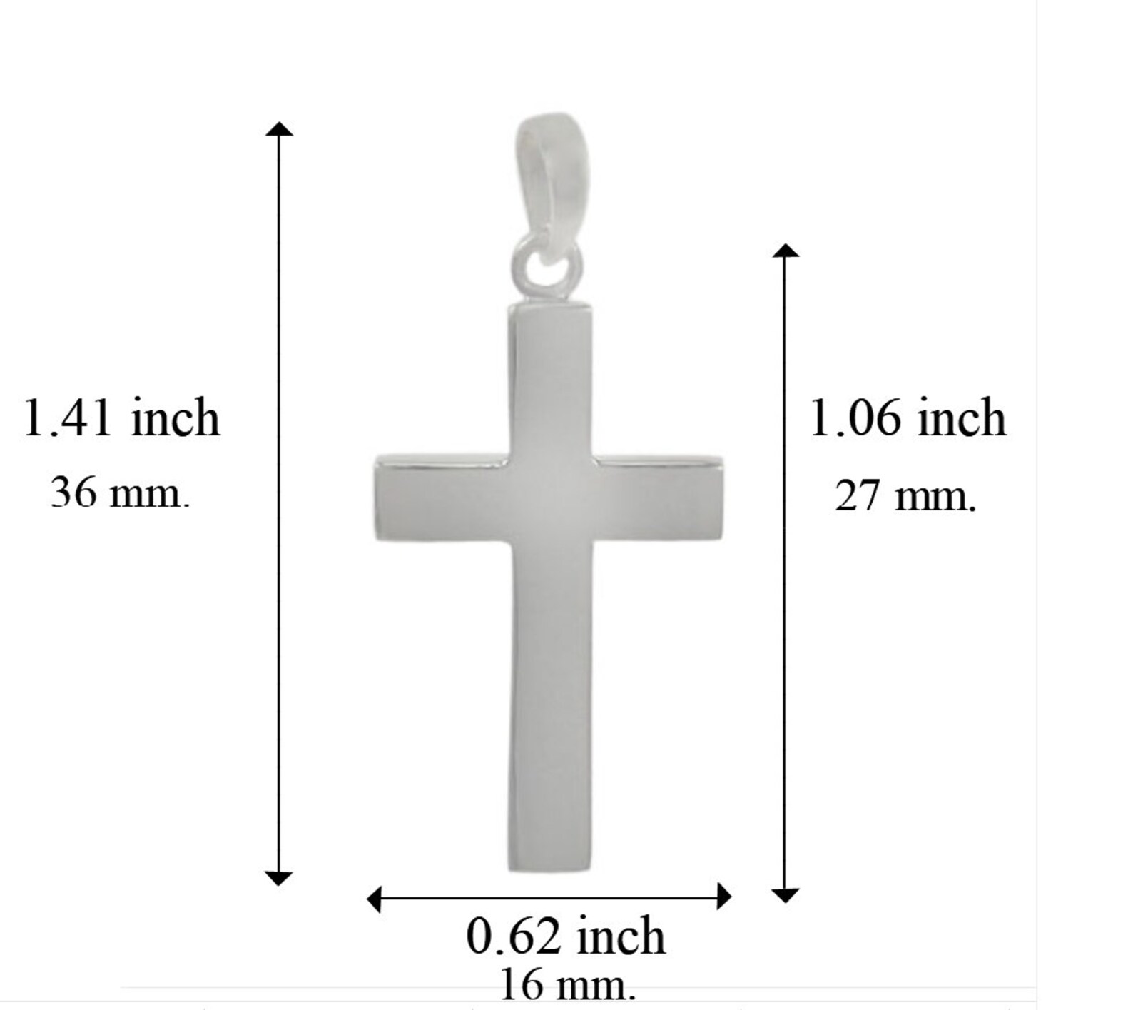 Sterling Silver Engraved Cross Necklace. Sterling Silver - Etsy