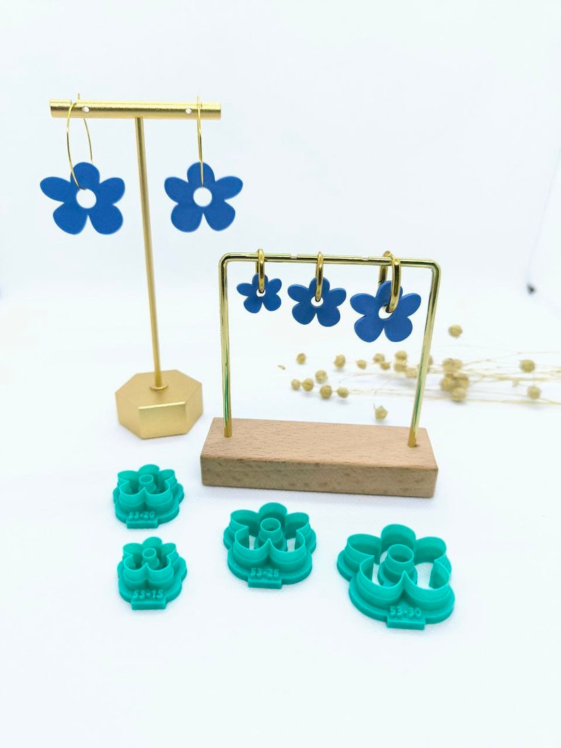 R053G+D Flower Cookie Cutter | Polymer Clay Cookie Cutter | Clay Cutter ...