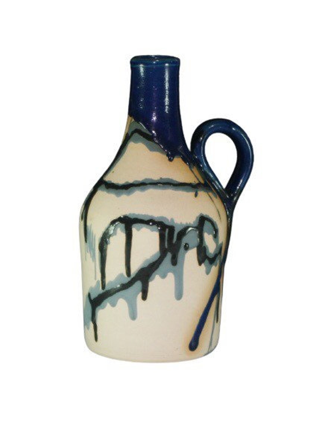 Personal Size Moonshine Jug With Cork, 24 Ounce Growler, Pottery, Blue ...