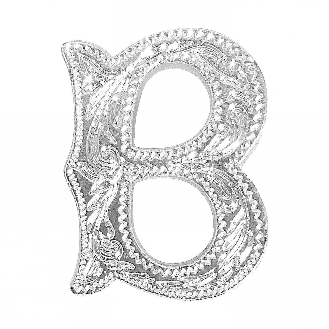 Alphabet Letter B Shiny Silver Screw Back Concho 3/4" Tall 1339-02 - Etsy