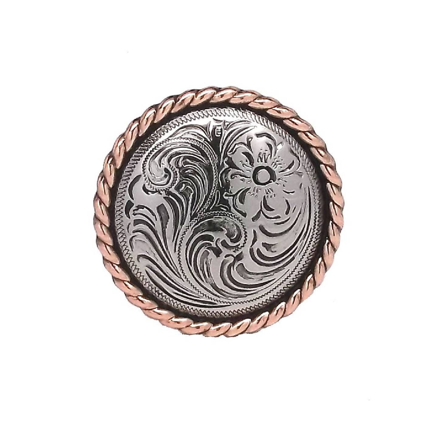 Concho 1-1/4 Antique Silver Copper Rope Edge Screwback - Etsy