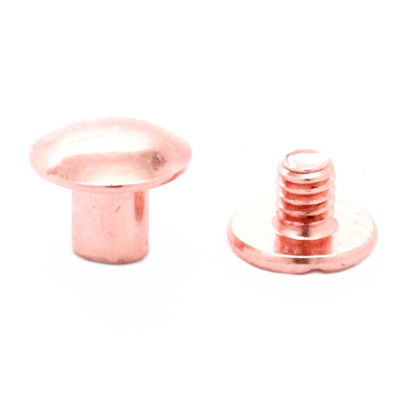 Shinny Copper Binder Post 1/4 Steel Chicago Screws 10 - Etsy