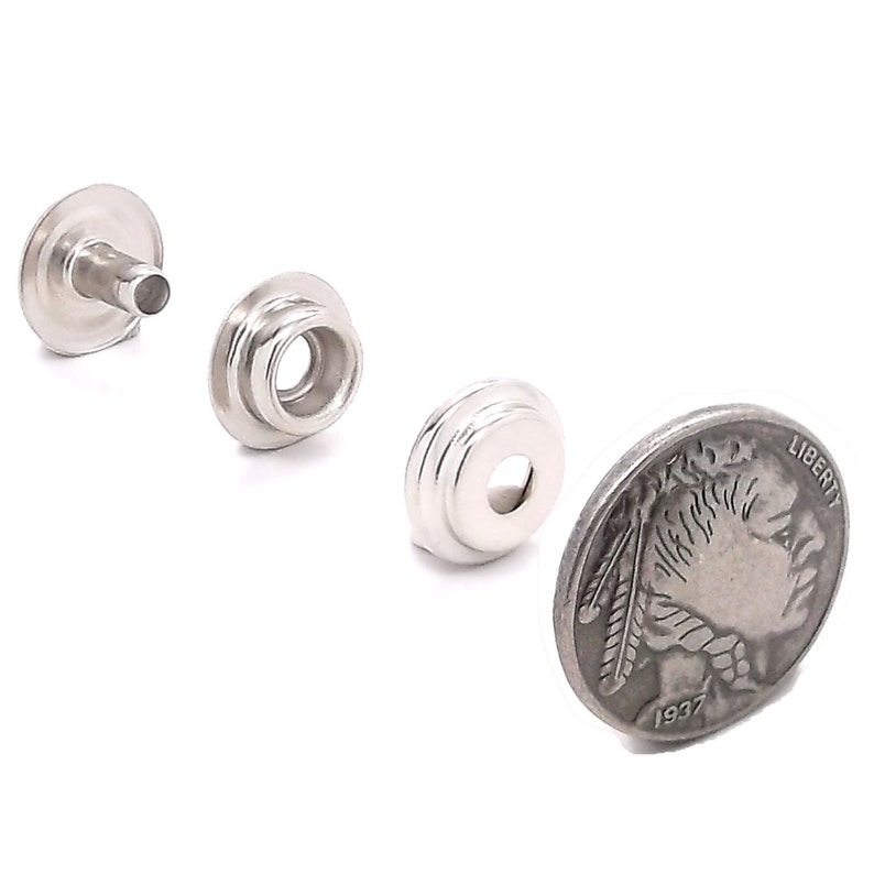 Indian Head Nickel Decorative Snap Set Concho Nickel 7/8" 1265-77 - Etsy