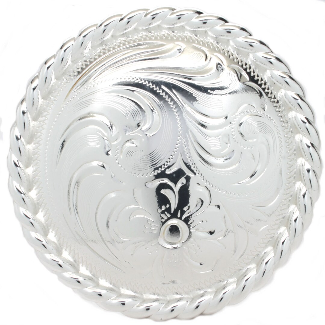 Rose Flower Silver Screwback Concho 4-1/4" 1789-02 High Sierra Made in ...