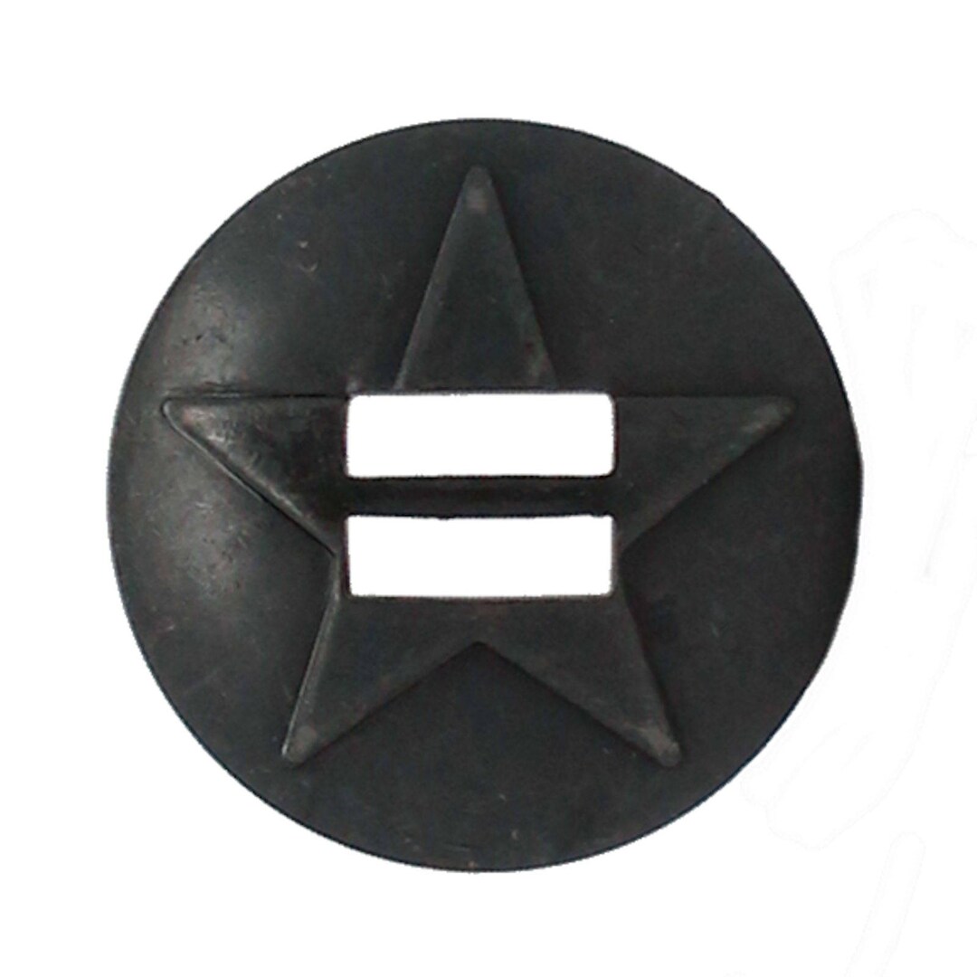 Slotted Star Concho Brass Black Platted 1" 1352-04 Belts, Garments ...