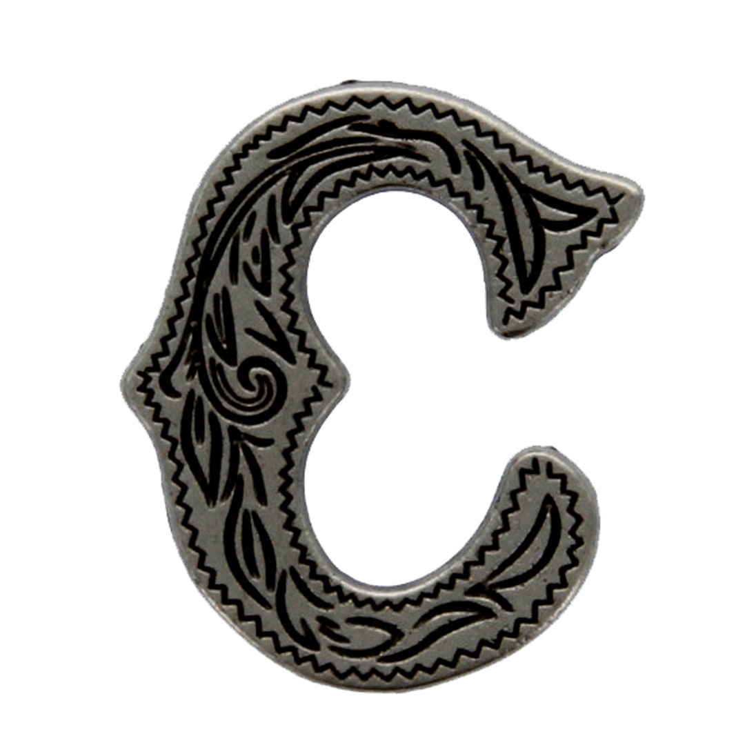 Alphabet Letter C Concho Antique Silver 3/4" Tall 1339-032 - Etsy