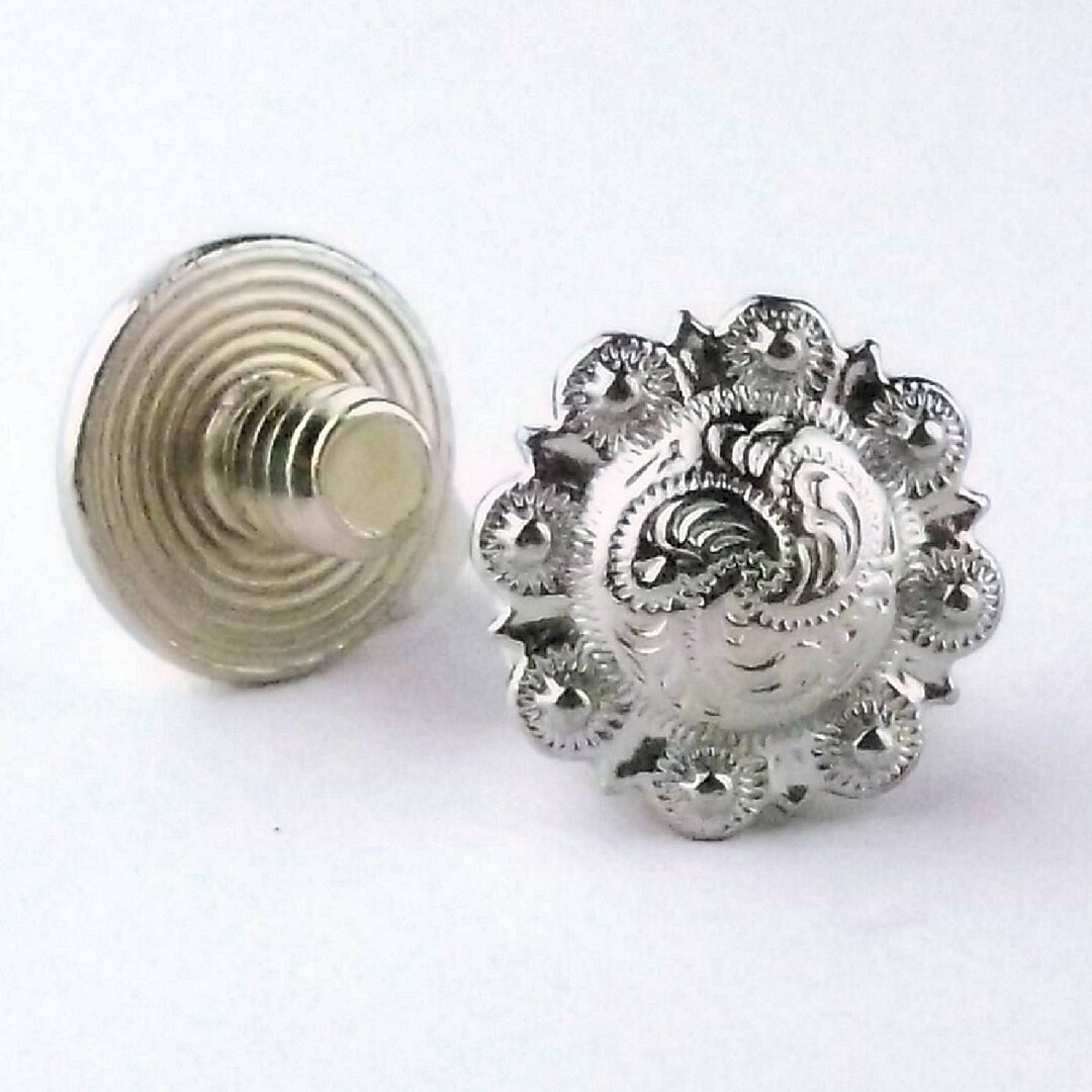 Chicago Screw Concho Nickel 3/16" 10 Pack 3306-01 by Stecksstore - Etsy
