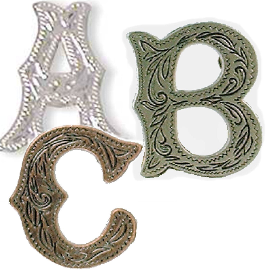 Alphabet Letter Concho 3/4" - Etsy