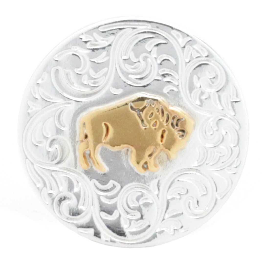 Buffalo Screw Back Concho Silver and Gold 1-1/4" 7214-01 - Etsy