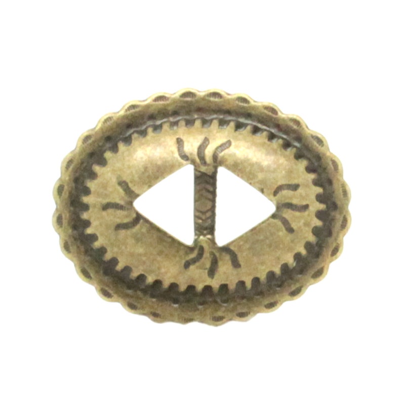 Slotted Stamped Steel Concho Antique Brass 1 10 Pack | Etsy