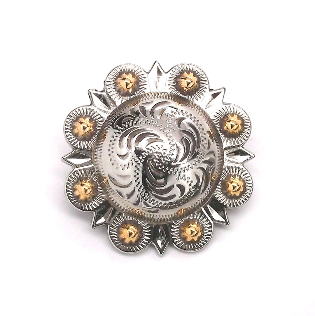 Berry Concho Silver With Rose Gold Screw Back 3/4" 7863-NG - Etsy