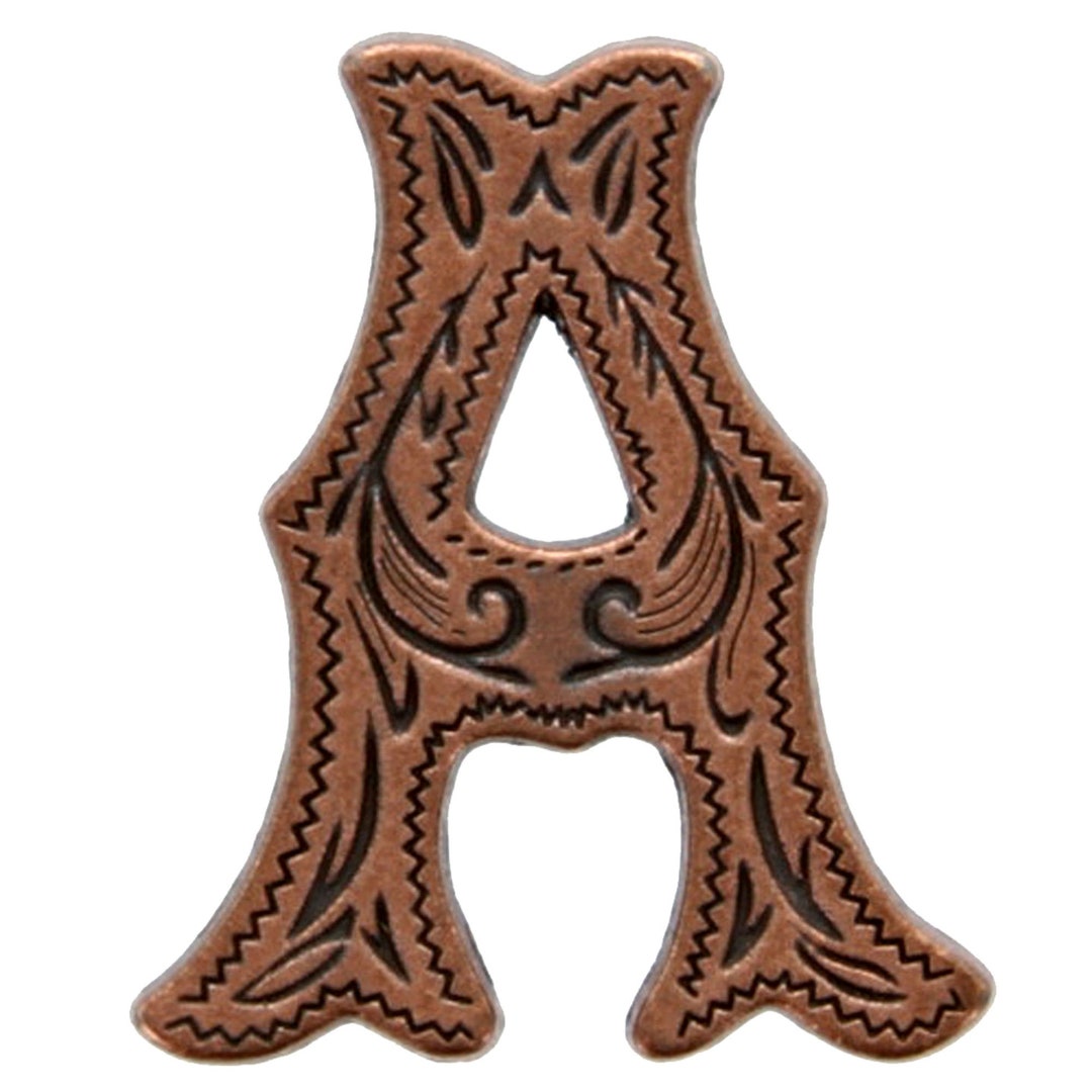 Alphabet Letter A Antique Copper Plated Concho 3/4" Tall 1339-013 - Etsy