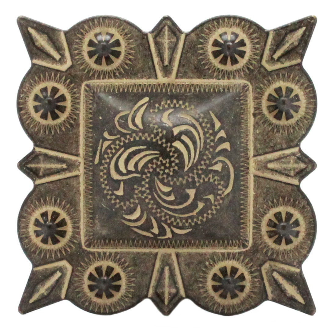 Berry Square Concho 1" Screw Back Rustic Gold 2325-32 - Etsy