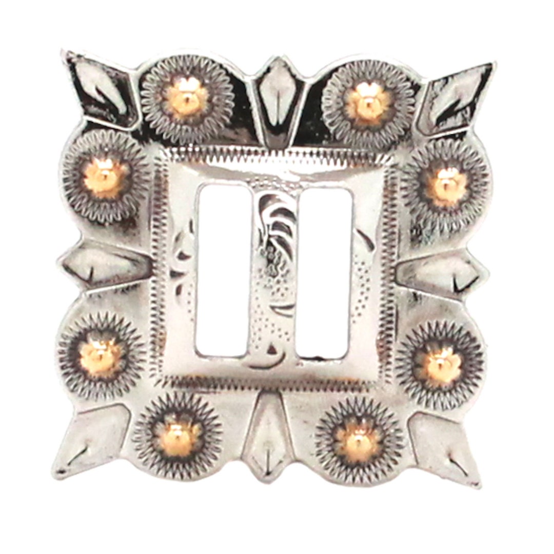 Slotted Square Concho Silver and Rose 1-1/4" 7485-NGS - Etsy