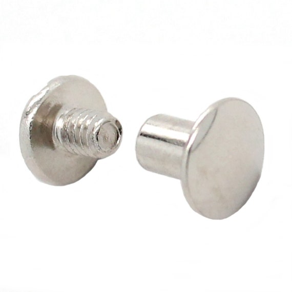 Nickel Plated Smooth Steel Chicago Screws 1/4 10 Pack | Etsy