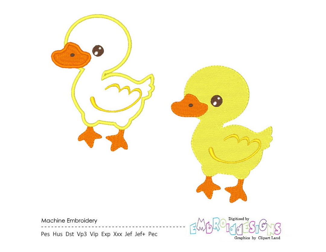 Duck Machine Embroidery Design Farm Animal Embroidery Designs - Etsy
