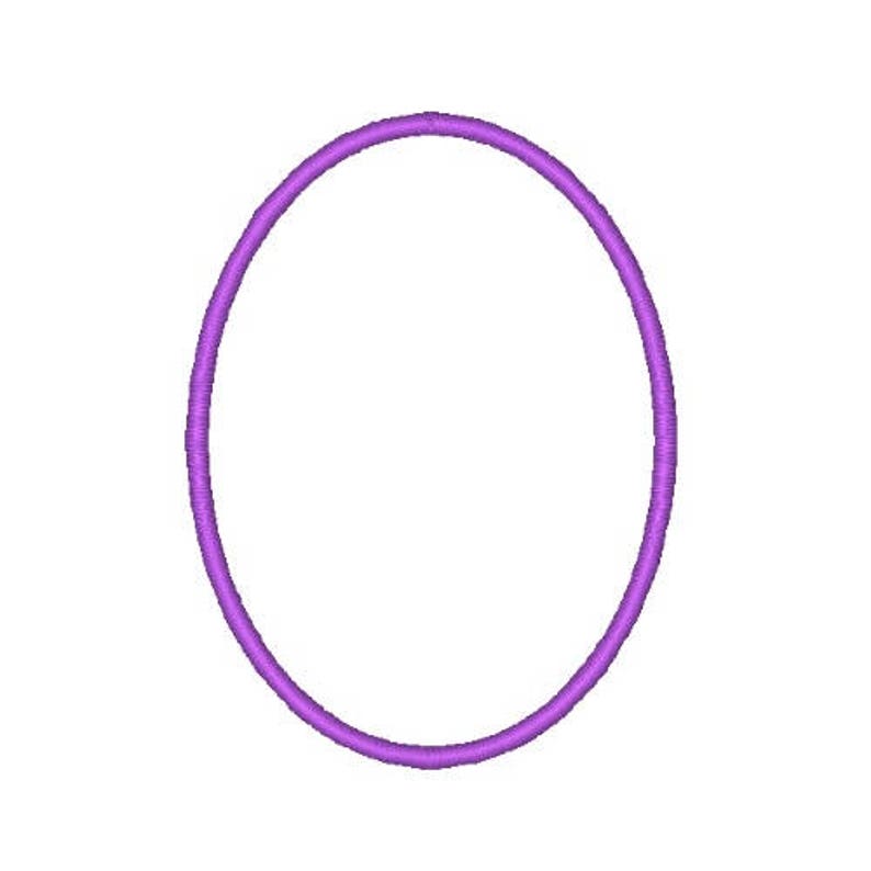 Oval Embroidery Designs Set of 4 Oval Applique Embroidery | Etsy