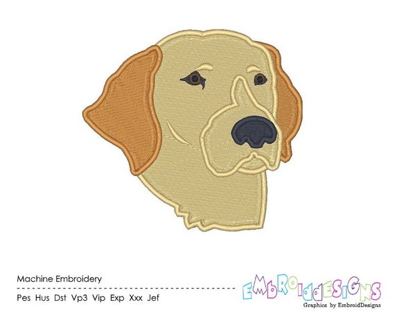 Lab Machine Embroidery Design Dog Design Instant Download 4X4 - Etsy