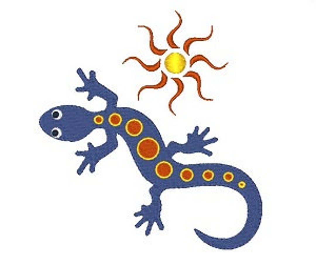 Lizard Machine Embroidery Design Lizard Embroidery Lizard Design Filled ...