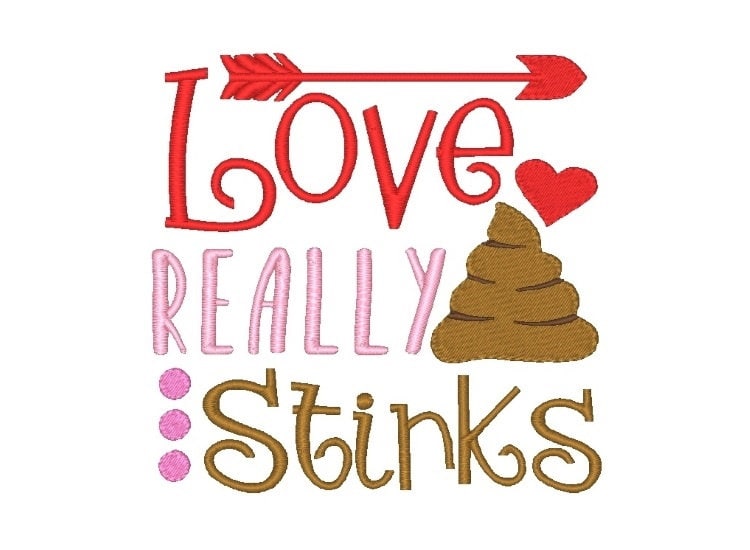 Love Really Stinks Machine Embroidery Design Embroidery Quote | Etsy