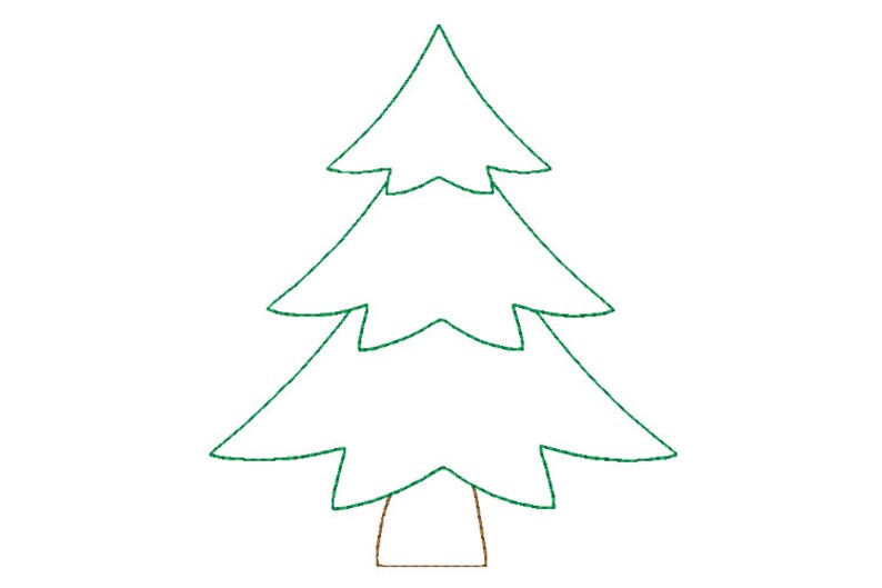 Tree Embroidery Designs Set of 3 Applique Evergreen Raggedy | Etsy