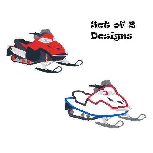 Snowmobile Machine Embroidery Designs Sled Embroidery Snow | Etsy
